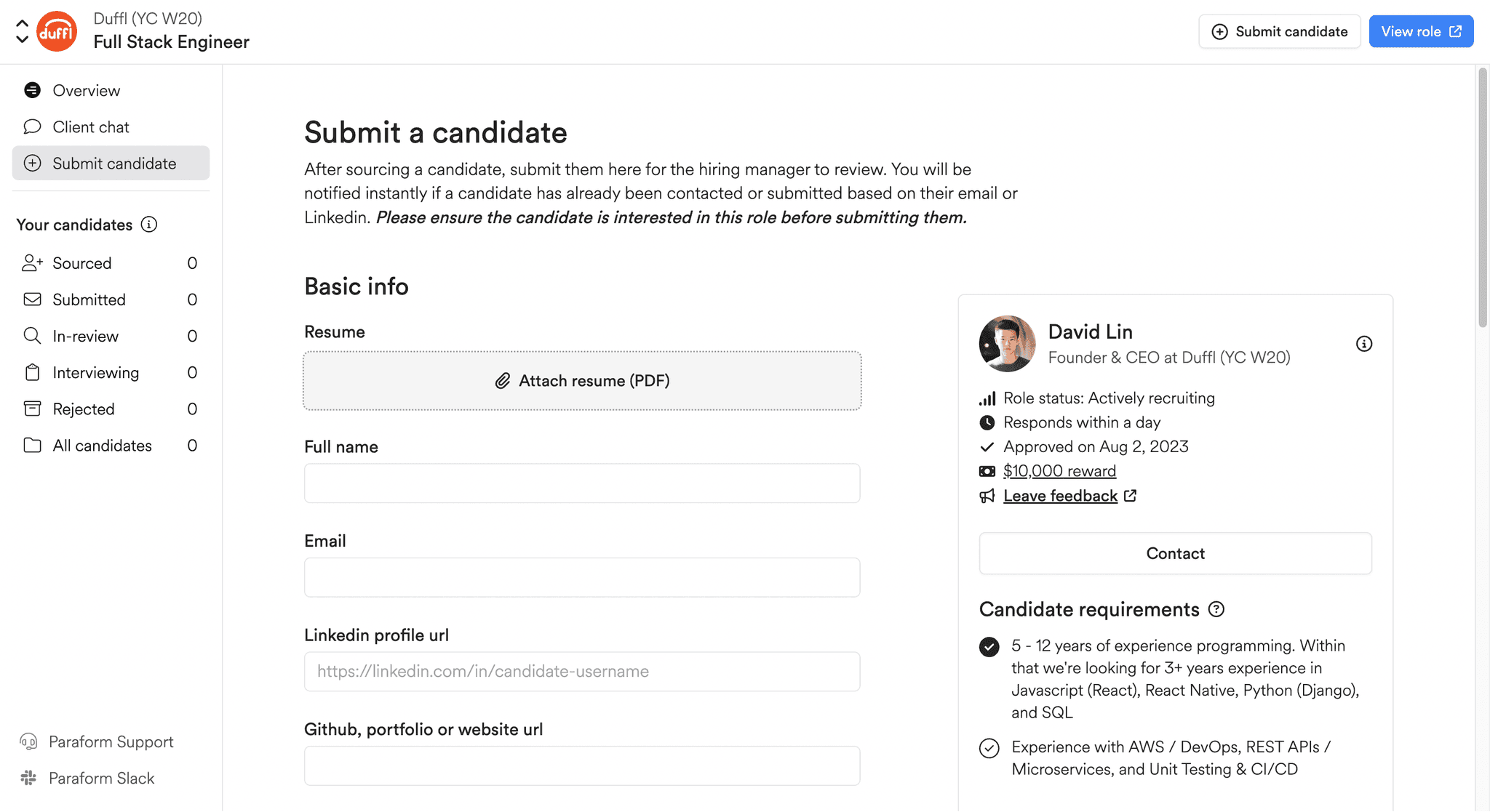 Paraform help articles